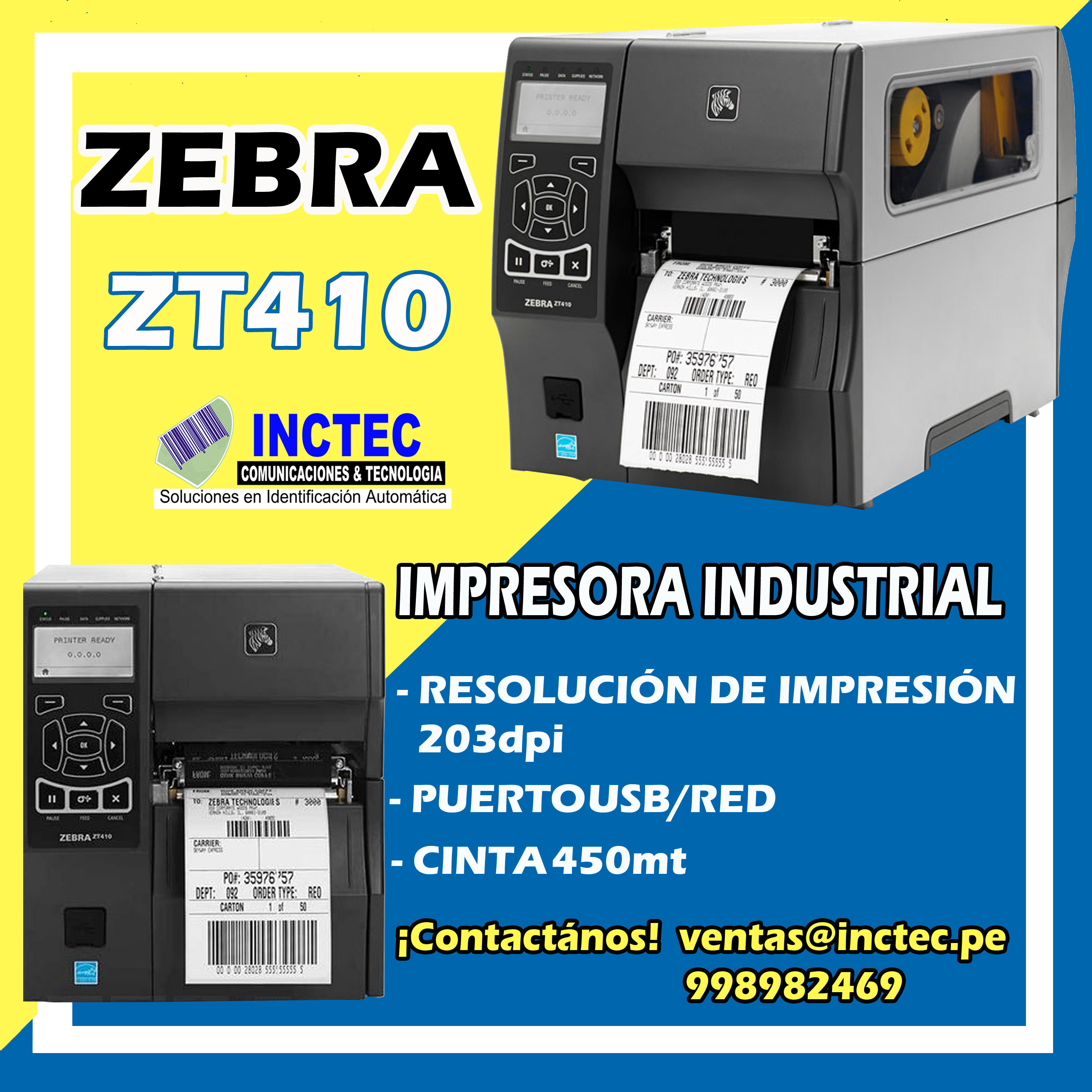 IMPRESORA INDUSTRIAL ZT410 | Computadores moviles, Impresoras ...